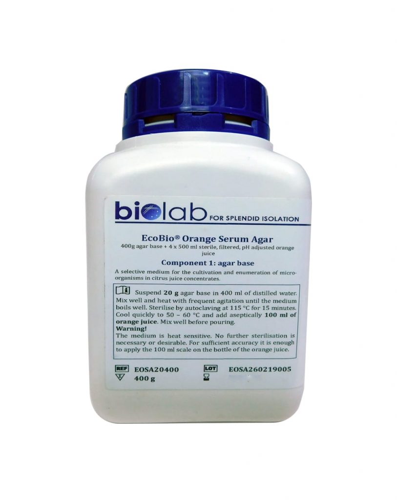 Orange Serum Agar 400gm Biolab / بايولاب-اوروبي | Lab Supply
